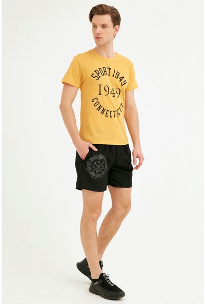 FullaModa Baskılı Deniz Şortu