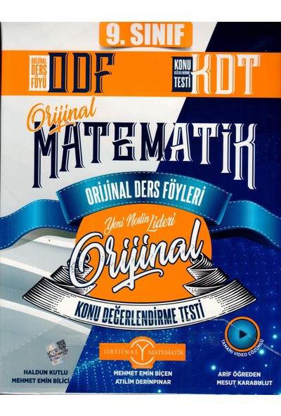 Orijinal Yayınları 9. Sınıf Matematik Odf Kdt Seti Orijinal Yayınları 9. Sınıf Matematik Odf Kdt Seti