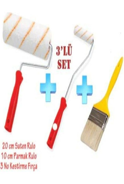 Owl Boyacı Seti Set Saten Rulo + Parmak Rulo + Kestirme Fırça Set 3'lü Owl Boyacı Seti Set Saten Rulo + Parmak Rulo + Kestirme Fırça Set 3'lü