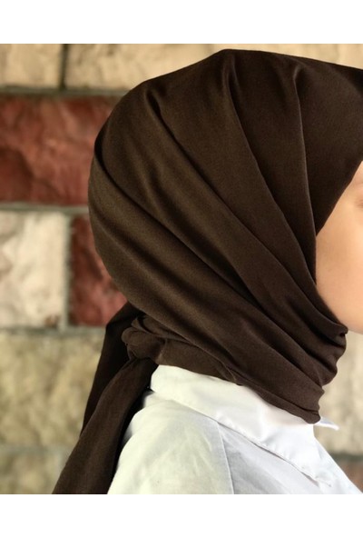 Karanfilden Pamuk Acı Kahve Şal, Pamuklu Kadın Şal Kahverengi