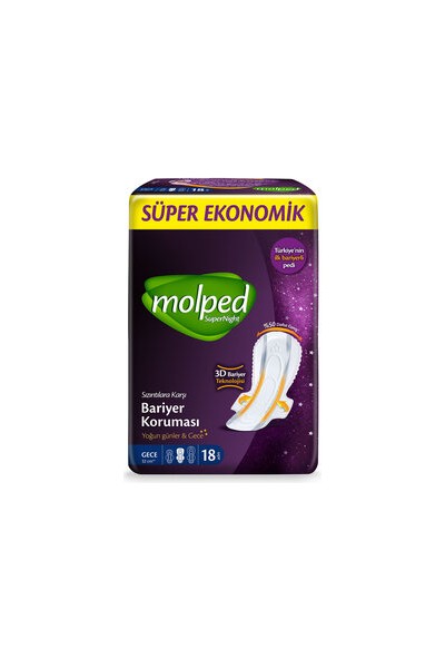 Molped Supernight Süper Ekonomik Gece 18'li Molped Supernight Süper Ekonomik Gece 18'li
