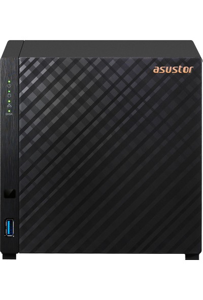 Asustor AS1104T Realtek RTD1296 4 Disk Yuvası NAS(4X18TB Desteği) 1GB DDR4 2.5 GBE x 1 USB 3.2 x 2 Depolama Ünitesi