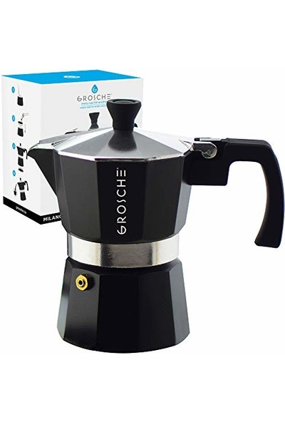 Grosche Milano Moka Pot Siyah 3 Cup 150 ml