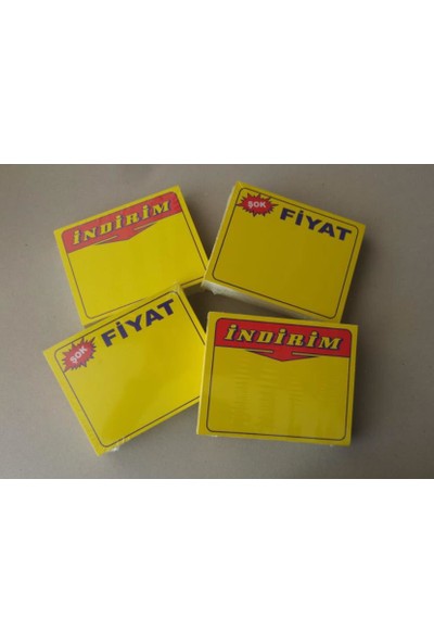 Saray Market Kasap Mağaza Şok Indirim Etiketi 13 x 10 cm 200 Adet