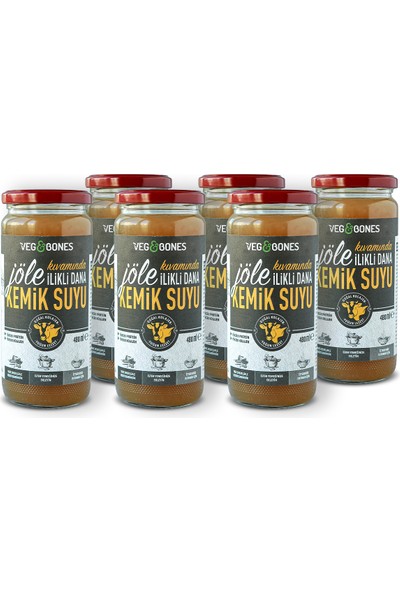 Veg&Bones Veg&bones Jöle Kıvamında Likli Dana Kemik Suyu 480 ml x 6 Veg&Bones Veg&bones Jöle Kıvamında Likli Dana Kemik Suyu 480 ml x 6