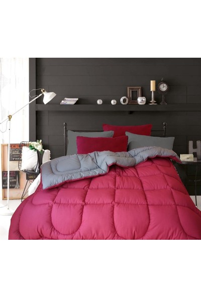 Sedef Home Tek Kişilik Uyku Seti (Lastikli Çarşaflı/100) Bordo - Antrasit Sedef Home Tek Kişilik Uyku Seti (Lastikli Çarşaflı/100) Bordo - Antrasit