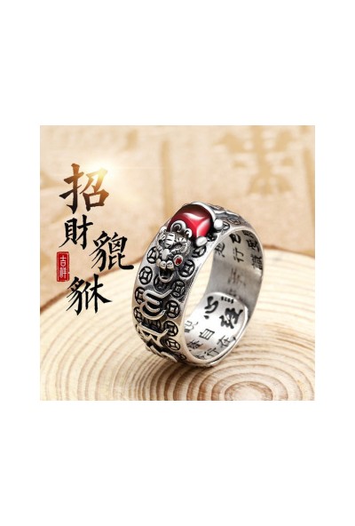 Alsade Feng Shui Pixiu Charms Şans Yüzük Alsade Feng Shui Pixiu Charms Şans Yüzük