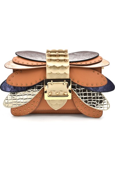 Deluxe Deri Kat Kat Çanta Taba