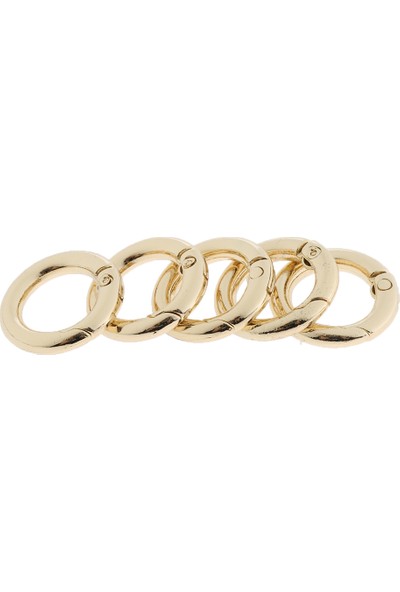 F Fityle 5 Adet Yuvarlak Karabina Bahar Tokaları Yapış Kanca Puch Açık Anahtarlık Altın 16MM (Yurt Dışından) F Fityle 5 Adet Yuvarlak Karabina Bahar Tokaları Yapış Kanca Puch Açık Anahtarlık Altın 16MM (Yurt Dışından)