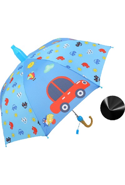 Dake Çocuk Düz Şemsiye Kemik Güneş Koruyucu Sevimli Karikatür Baskı Su Kapağı ile 85 cm (Yurt Dışından)