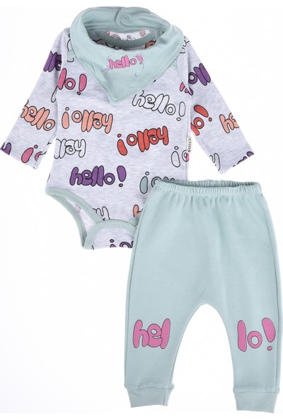 Necix's Hello Fularlı Badili Takım Kız Mevsimlik-Mint Yeşili Necix's Hello Fularlı Badili Takım Kız Mevsimlik-Mint Yeşili