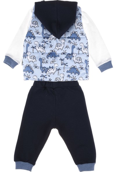 Necix's Dinazor Yelekli Üçlü Takım-Mavi