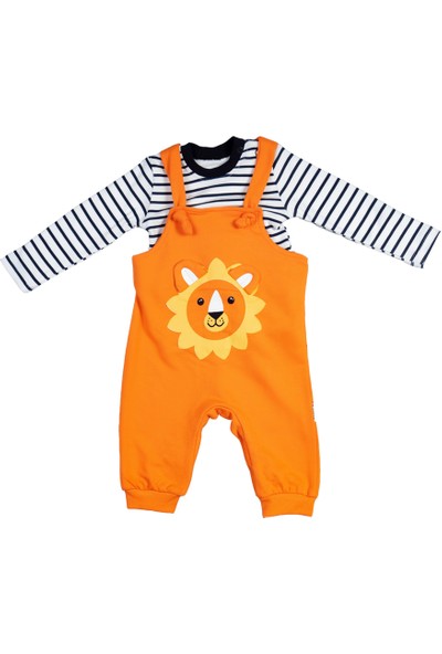 Necix's Aslan Baskılı Salopet Tulum-Turuncu Necix's Aslan Baskılı Salopet Tulum-Turuncu