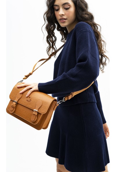 United Colors Of Benetton Benetton Kadın Çapraz Çanta Camel BNT568