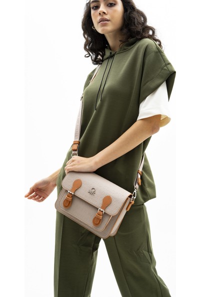 United Colors Of Benetton Benetton Kadın Çapraz Çanta Kum - Camel BNT568