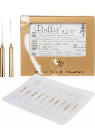 Ballet K2 Altın Epilasyon Iğnesi 10 Adet Orijinal Ballet K2 Gold Iğneli Epilasyon Iğnesi Ballet K2 Altın Epilasyon Iğnesi 10 Adet Orijinal Ballet K2 Gold Iğneli Epilasyon Iğnesi