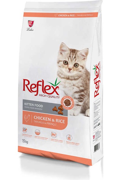 Reflex Tavuk&pirinç Yavru Kedi Maması 15 kg
