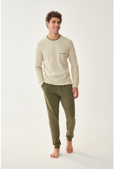 Dagi Haki Uzun Kol Pijama Takımı