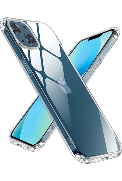 Case 4U Apple iPhone 13 Kılıf Süper Silikon Arka Kapak Şeffaf