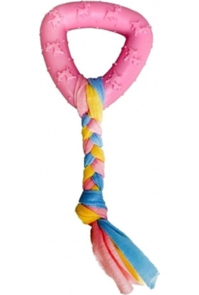 Pawin Düğümlü Üçgen Köpek Oyuncağı Pembe 20 cm Pawin Düğümlü Üçgen Köpek Oyuncağı Pembe 20 cm