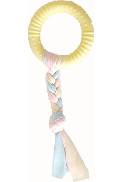 Pawin Düğümlü Halka Köpek Oyuncağı Sarı 23 cm Pawin Düğümlü Halka Köpek Oyuncağı Sarı 23 cm