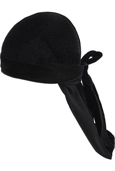 F Fityle Erkek Zarif Kadife Bandana Şapka Siyah (Yurt Dışından)