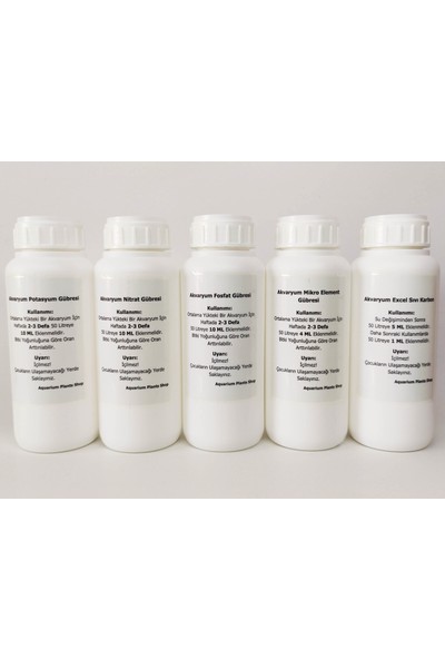 Aquarium Plants Akvaryum Potasyum+Nıtrat+Fosfat+Excel+Mikro Element Gübreleri 5X600ML+10 Adet Kapsül Gübre Aquarium Plants Akvaryum Potasyum+Nıtrat+Fosfat+Excel+Mikro Element Gübreleri 5X600ML+10 Adet Kapsül Gübre