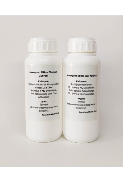 Aquarium Plants Akvaryum Mikro Element+Excel Gübreleri 2X600ML+10 Adet Kapsül Gübre Aquarium Plants Akvaryum Mikro Element+Excel Gübreleri 2X600ML+10 Adet Kapsül Gübre