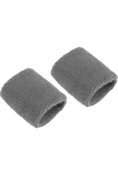 F Fityle 2x Unisex Pamuk Ter Bandı Ter Bandı Bileklik Basketbol Tenis Spor Salonu Badminton - Gri (Yurt Dışından)