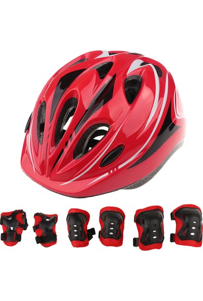 F Fityle 7 Parça Çocuk Çocuk Rulo Paten Bisiklet Kask Diz Bilek Guard Dirsek Pedi Set Kırmızı (Yurt Dışından) F Fityle 7 Parça Çocuk Çocuk Rulo Paten Bisiklet Kask Diz Bilek Guard Dirsek Pedi Set Kırmızı (Yurt Dışından)