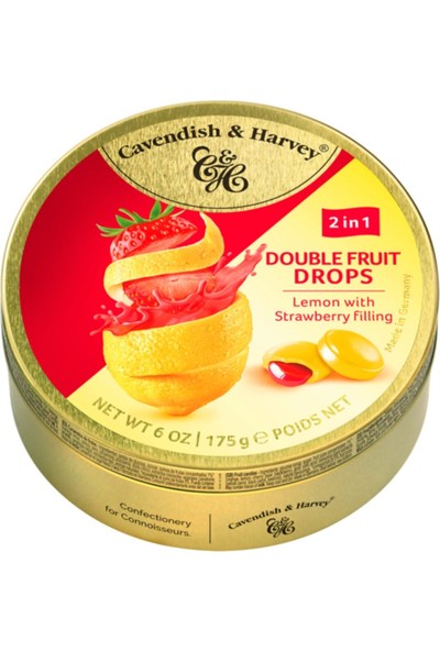 Cavendish & Harvey Limon ve Çilek Aromalı Dolgulu Şeker 175 gr Cavendish & Harvey Limon ve Çilek Aromalı Dolgulu Şeker 175 gr
