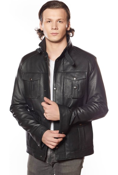 Deriza Magento Erkek Deri Mont Kahve