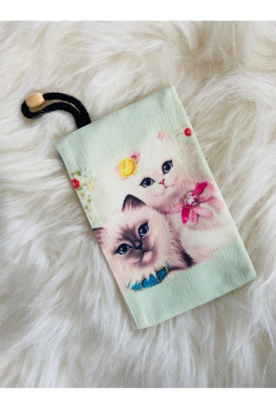 Siyam Kediler Bez Kalemlik Makyaj Çantası Cüzdan Kedili Siyam Kediler Bez Kalemlik Makyaj Çantası Cüzdan Kedili