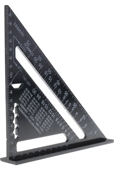 F Fityle Metrik Üçgen Cetvel Kare Marangozluk Araçları Alüminyum Alaşımlı Iletki (Yurt Dışından)