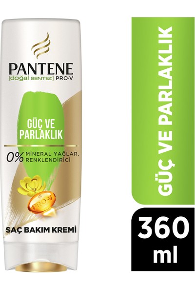 Pantene Pro-V Güç Ve Parlaklık Saç Bakım Kremi, Cansız Saçlar Için 360ml Pantene Pro-V Güç Ve Parlaklık Saç Bakım Kremi, Cansız Saçlar Için 360ml
