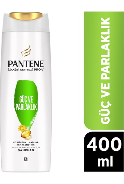 Pantene 	Pantene Pro-V Güç Ve Parlaklık Şampuanı, Cansız Saçlar Için