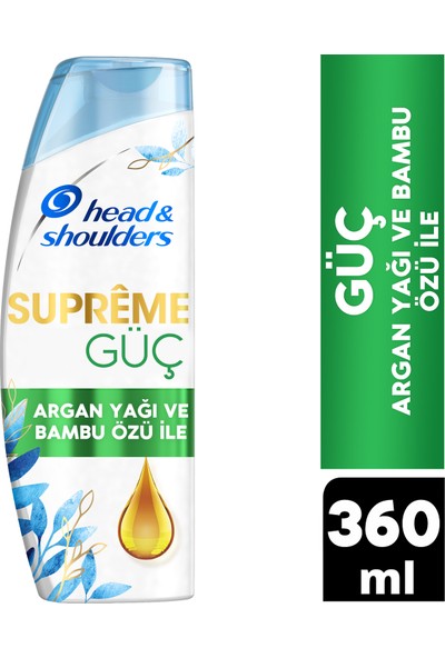 Head&Shoulders Head & Shoulders Kepeğe Karşı Etkili Şampuan Güç Argan Yağı Ve Bambu Özü 360ml Head&Shoulders Head & Shoulders Kepeğe Karşı Etkili Şampuan Güç Argan Yağı Ve Bambu Özü 360ml