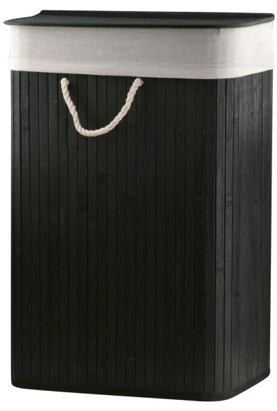 Sever Bambu Siyah Katlanır Çamaşır Sepeti 60 cm Sever Bambu Siyah Katlanır Çamaşır Sepeti 60 cm