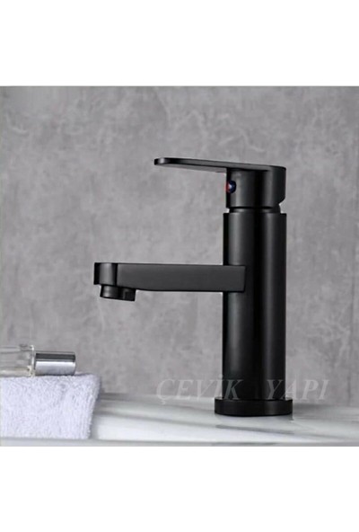 Rudi Siyah Lavabo Bataryası Yuvarlak - 600B Rudi Siyah Lavabo Bataryası Yuvarlak - 600B