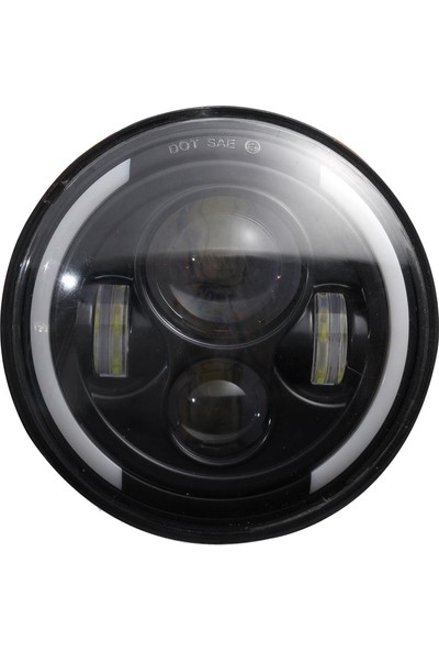 Homyl 7 Inç Yuvarlak Farlar 200W Jeep Wrangler Crescent Hilal Ay Için Amber Dönüş Sinyal Işıkları (Yurt Dışından)