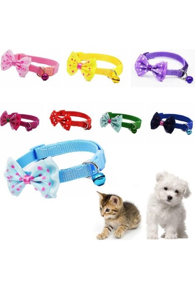 Papyon Tasarımlı Evcil Hayvan Kedi Köpek Tasması Papyon Tasarımlı Evcil Hayvan Kedi Köpek Tasması