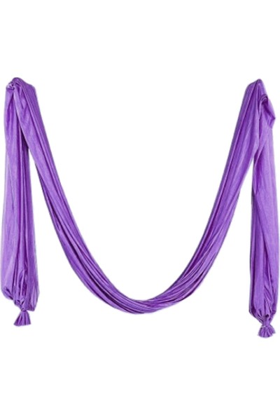 F Fityle Pilates Yoga Uçan Salıncak Hava Yoga Hamak Ipek Kumaş Mor (Yurt Dışından)
