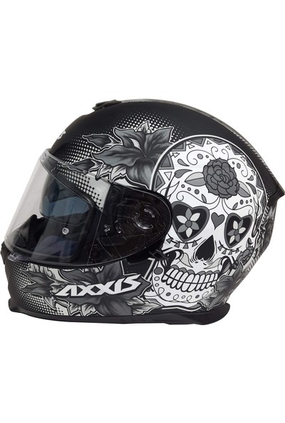 Axxis Eagle Sv Mexican Skull A21 Mat Siyah Gri