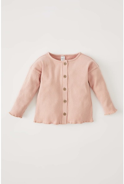 DeFacto Kız Bebek Esnek Dokulu Uzun Kollu Hırka V5755A221AU DeFacto Kız Bebek Esnek Dokulu Uzun Kollu Hırka V5755A221AU