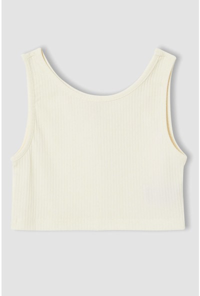 DeFacto  Kız Çocuk Slim Fit Crop Atlet W0918A621AU