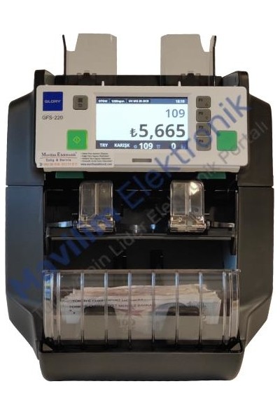 Glory GFS 220 CS Banknot Sayma Tanıma ve Tasnif Makinası (Kapaklı)