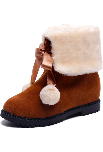 Sitong Kahverengi Peluş Doku Kar Botu (Yurt Dışından)
