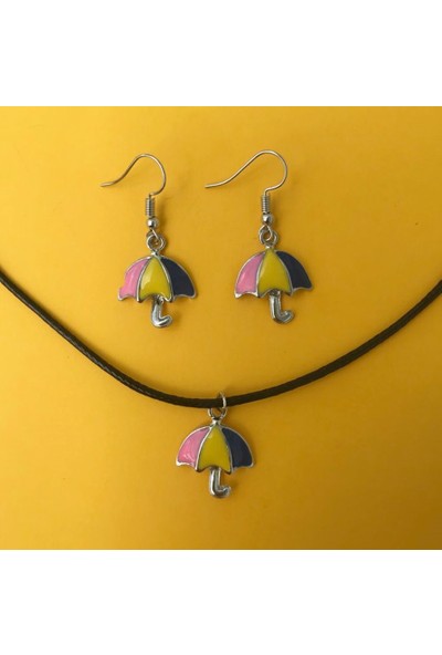 Paytak Moda Şemsiye Renkli Unisex Metal Kolye Küpe Seti PYTKKKPE00120 Paytak Moda Şemsiye Renkli Unisex Metal Kolye Küpe Seti PYTKKKPE00120