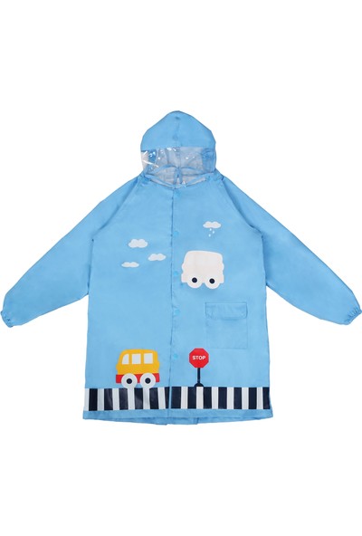 Buyfun Çocuklar Yağmurluk Kapşonlu Erkek Kız Karikatür Yağmur L (Yurt Dışından)