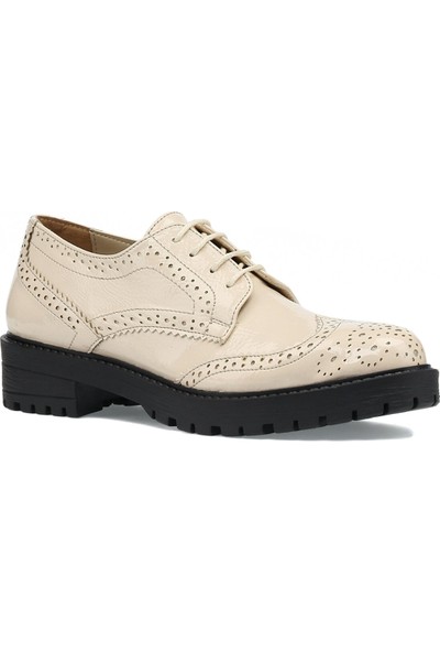 İnci Sarılla.r.z 1pr Bej Kadın Oxford Ayakkabı
